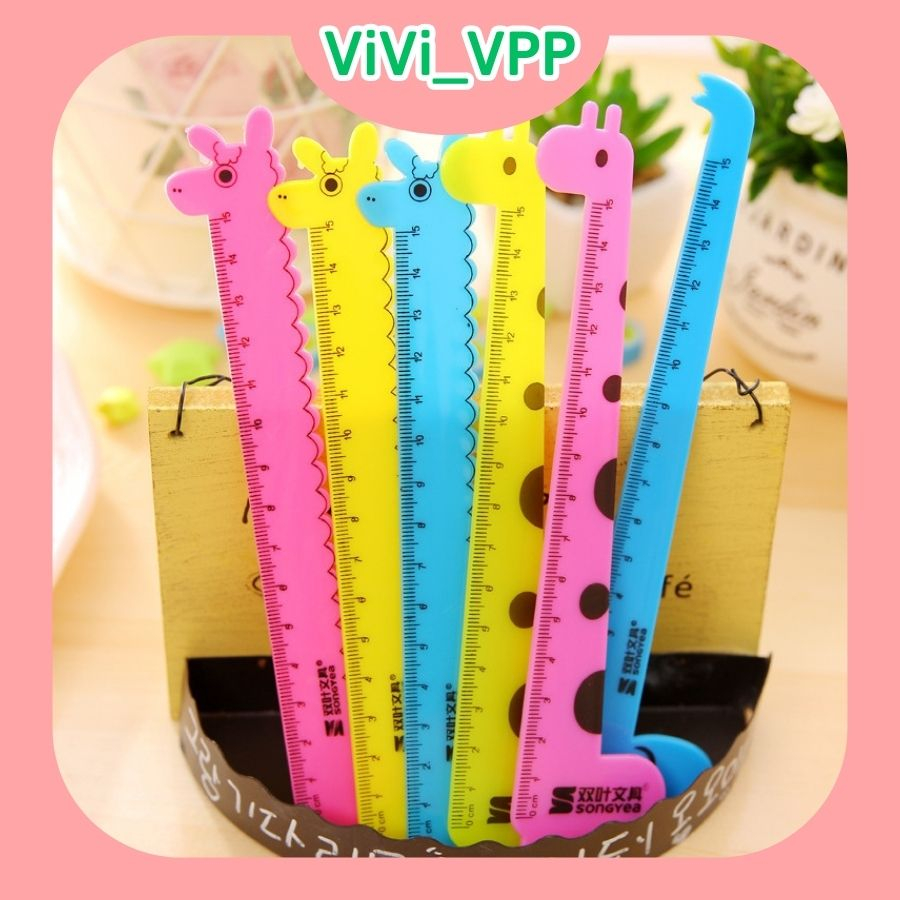 Plastic ruler with cute cartoon animal patterns, beautiful school ...
