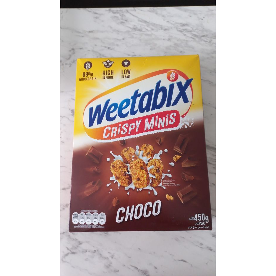 Crispy Minis Choco Chocolate Cereal Weetabix Brand 450gr. Expiry date ...