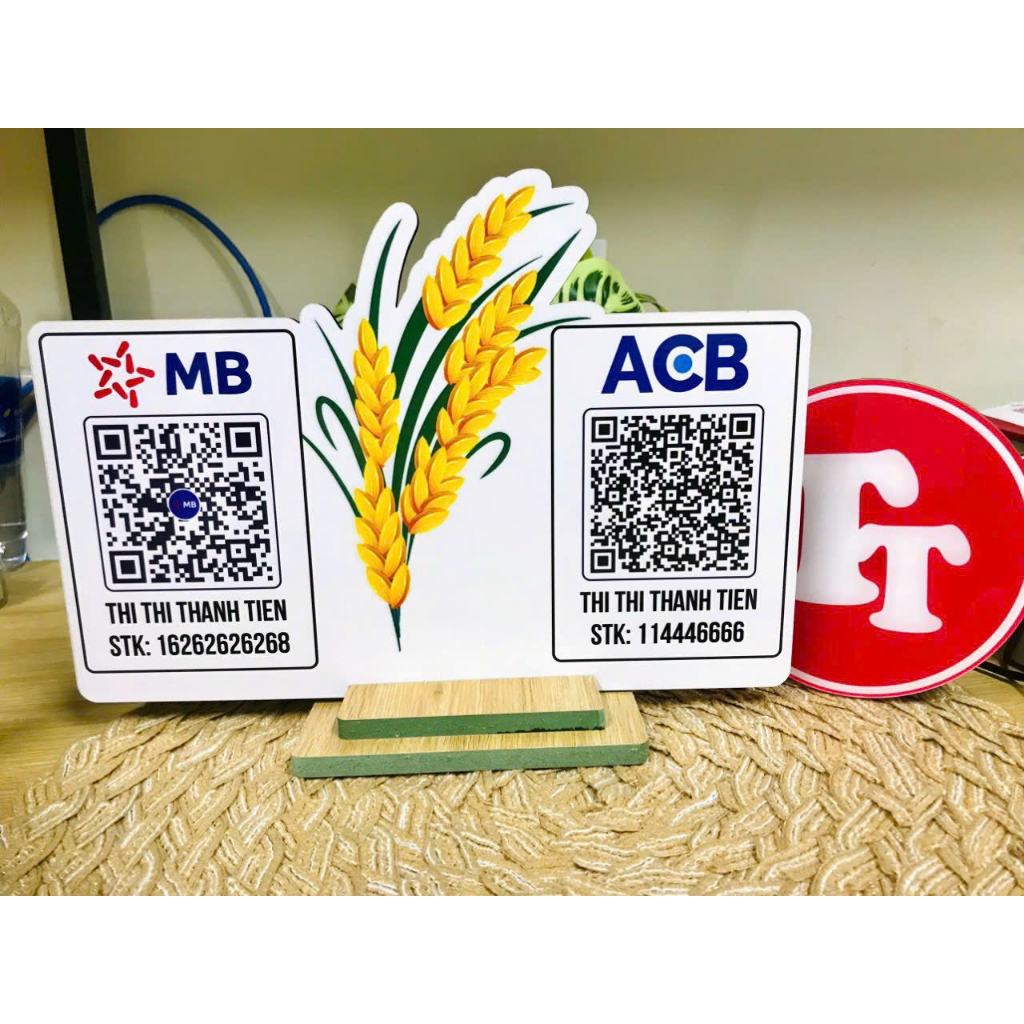 Desktop qr code board printed on demand, bank account board, payment ...