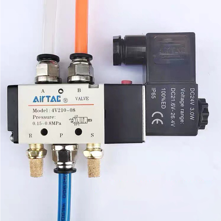 Airtac 4H210-08 pneumatic solenoid valve with complete accessories (220V -110V - 24V - 380V ...