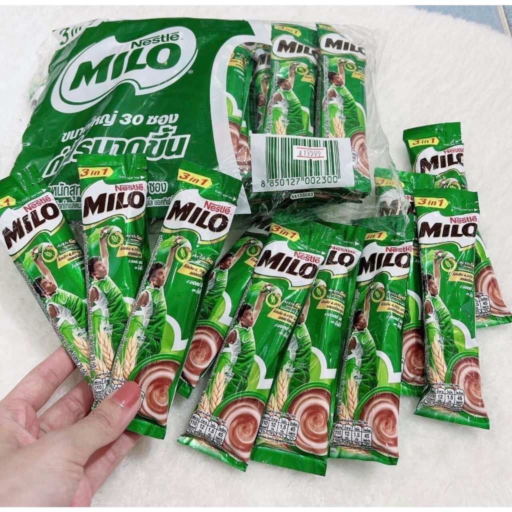 Bag of 48 Packs of Super Delicious Thai Milo 3 In 1 Instant Milk (100% ...