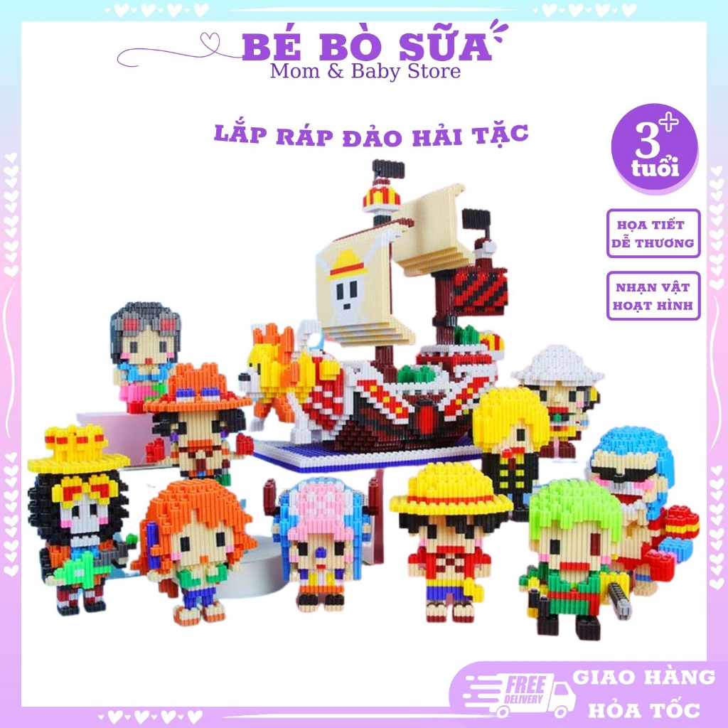 One Piece Pirate Island Mini 3D Model Assembly Set, Pirate Boat for ...