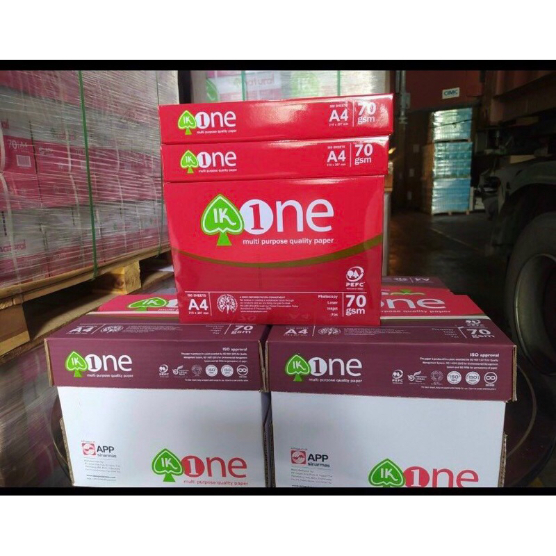 Ik one A4 paper 70gsm (ram = 500 sheets) | Shopee Singapore