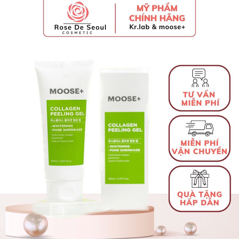 Moose+ collagen peel exfoliator weight 150 grams helps brighten skin ...