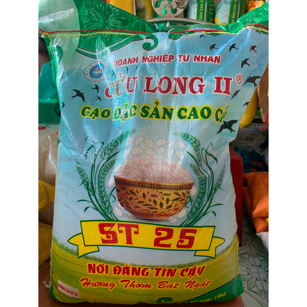 St 25 Cuu Long II Southern rice, soft and fragrant, 10kg bag | Shopee ...
