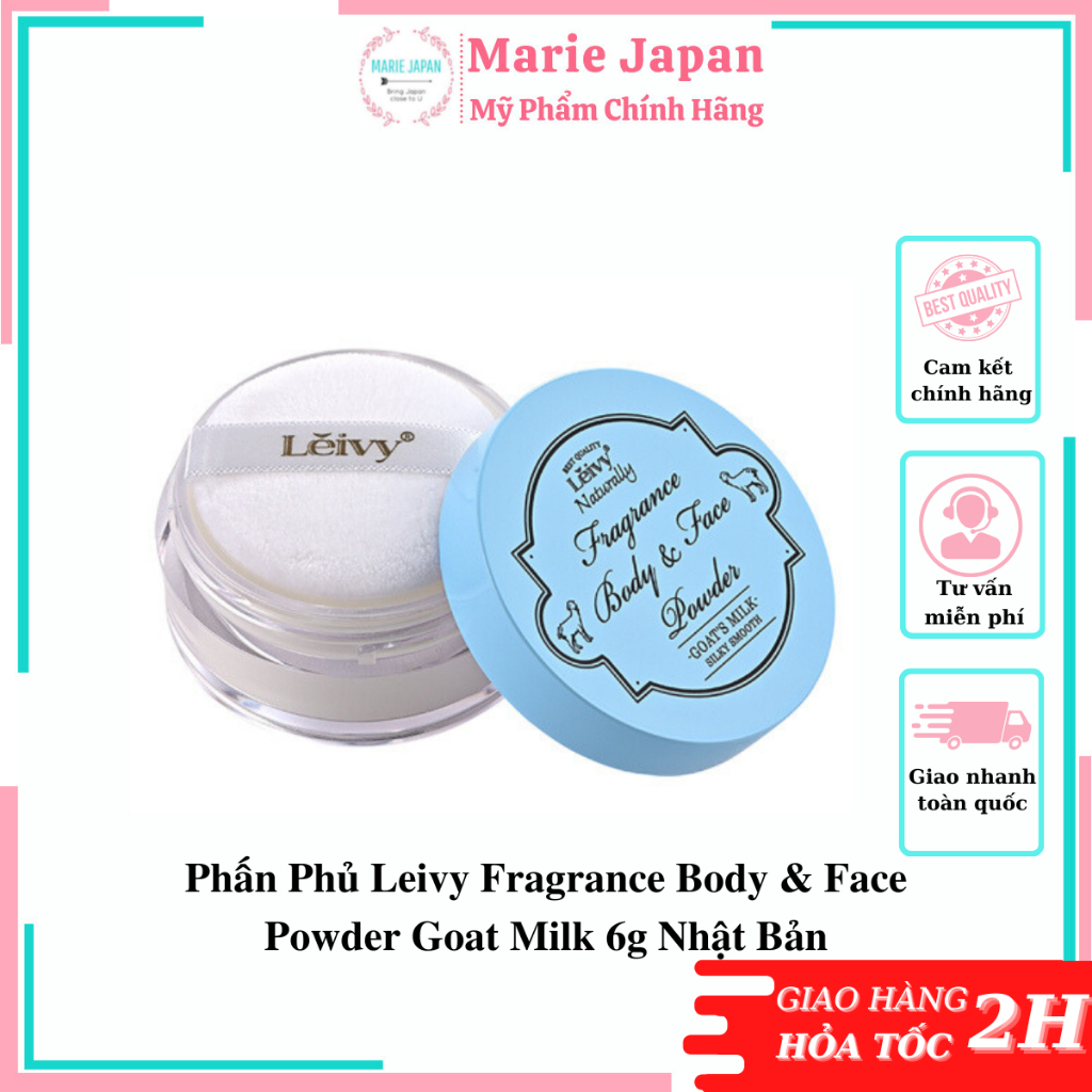 Leivy Fragrance Body & Face Powder Goat Milk 6g Japan | Shopee Singapore