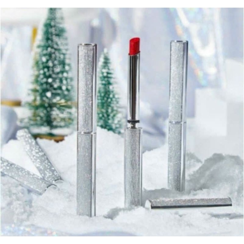 Heyxi luxurious silver glitter pencil-shaped matte lipstick without box ...