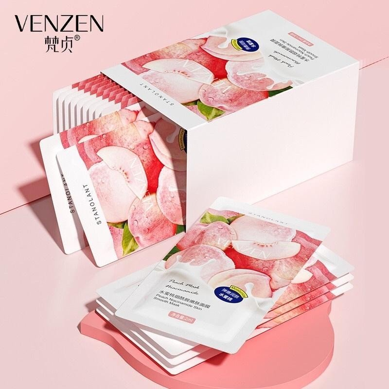 Venzen Sleeping Mask with Peach Extract and Fresh Milk to Whiten and ...