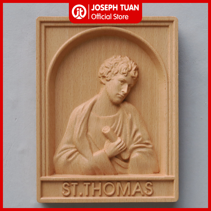 Wooden wall painting of St. Toma (St. Thomas) | Shopee Singapore