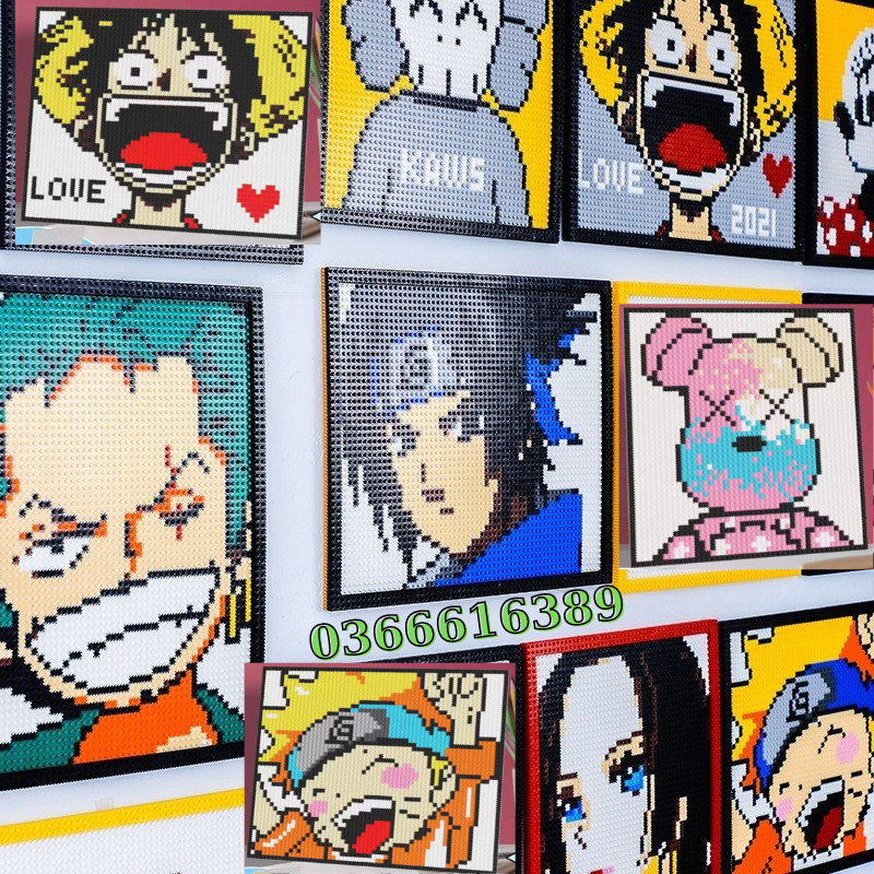 Assemble luffy Painting Set, lego Cartoon Character one piece, luffy ...