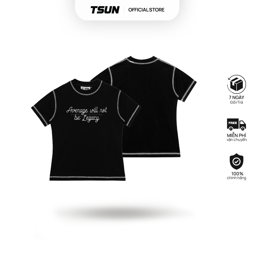 Baby Tee Tee TSUN SIGNALINE Shirt - Black - [UNISEX] - Embroidery ...