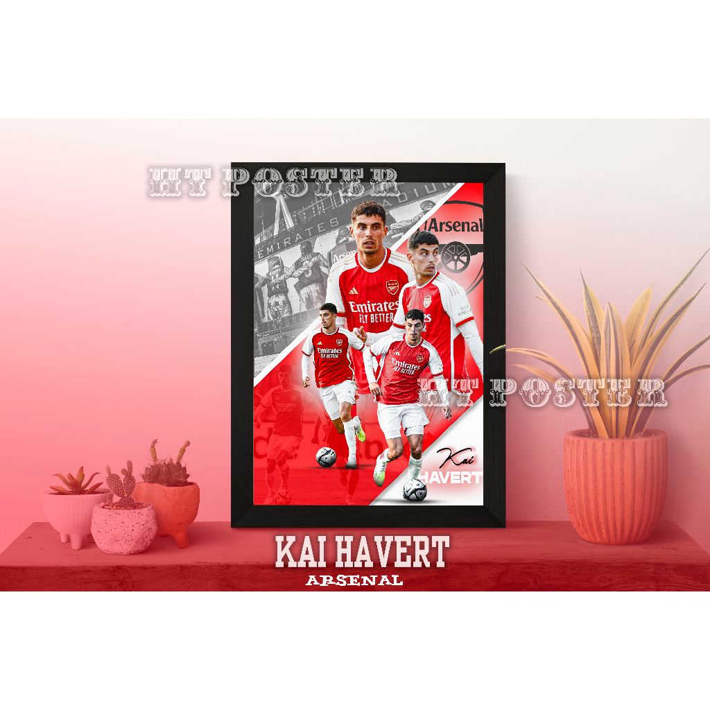 Kai Havertz poster Photo Frame Arsenal Shirt Color Includes 2 A5 ...