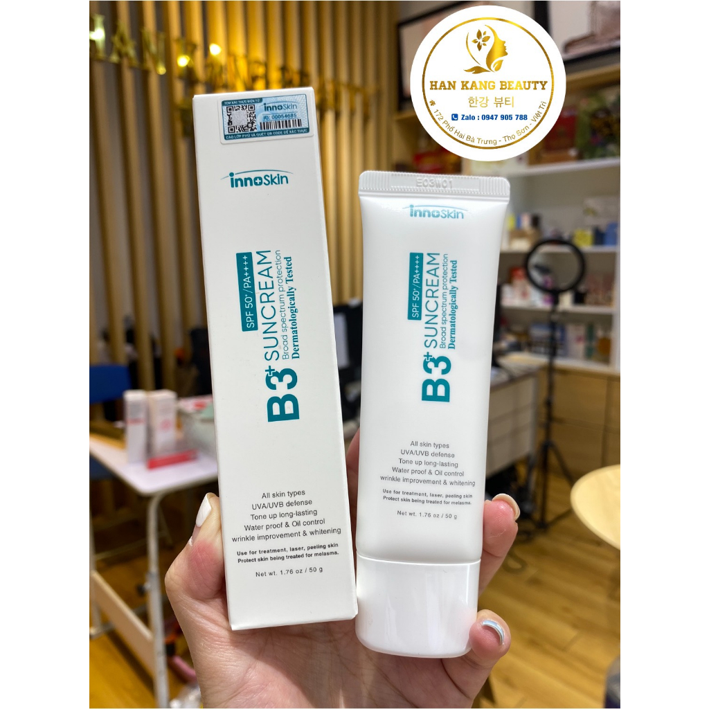 Innoskin B3 Blue Suncream SPF50 + PA + + + + 50ml (For Dry Skin ...