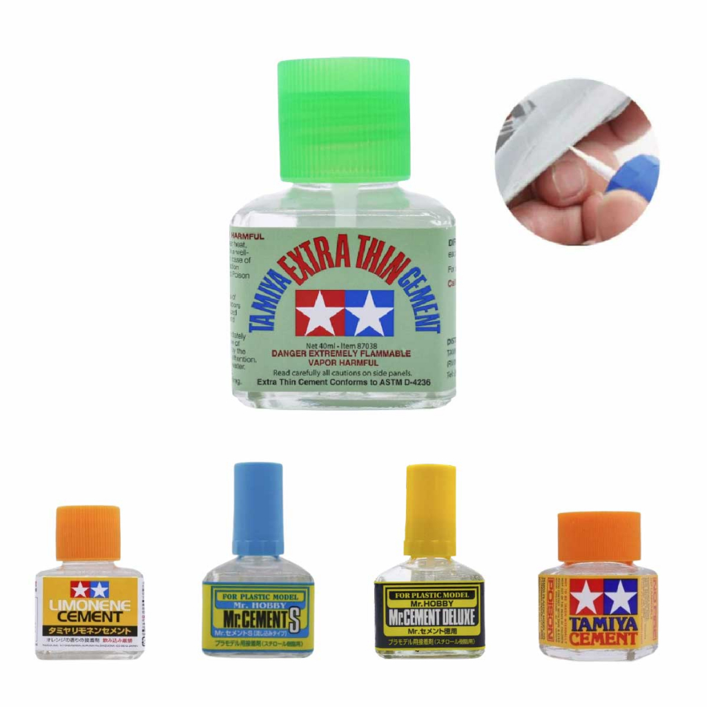 Compilation of glue solution specifically for car models, motorbikes ...