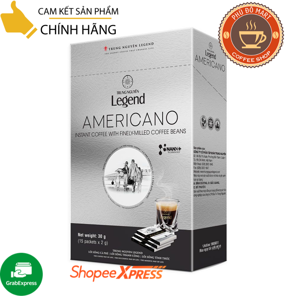 (Combo) Trung Nguyen Legend Americano Unsweetened Instant Black Coffee ...