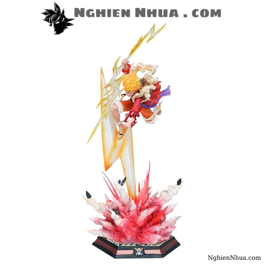 Onepiece Luffy nika gear 5 Red nika gear Model Combat 46cm High Weapon ...