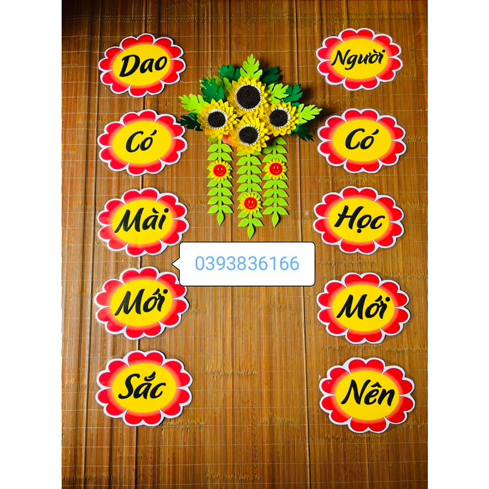 10-word slogan set for classroom decoration: plastic laminated material ...