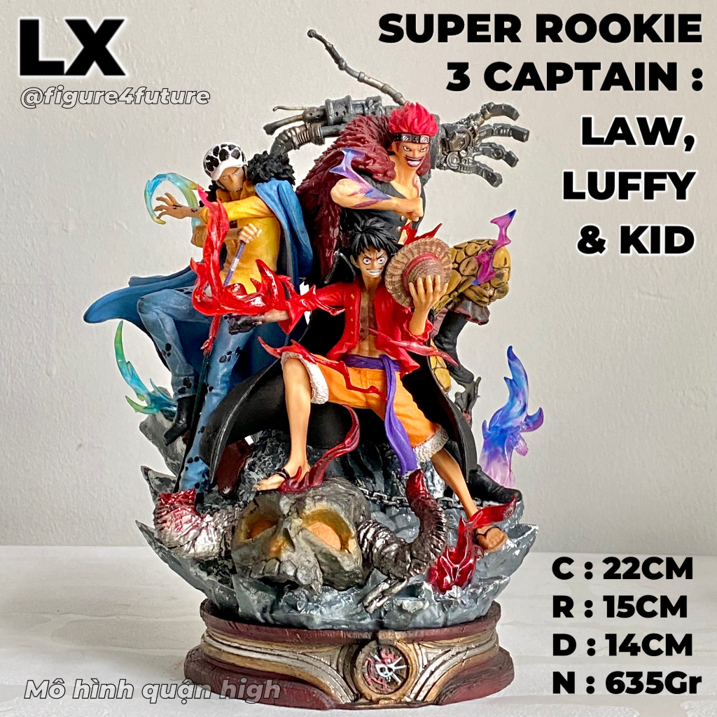Model Bad Generation Three Set - Luffy Law Kid Trio Model - kaido 3 ...