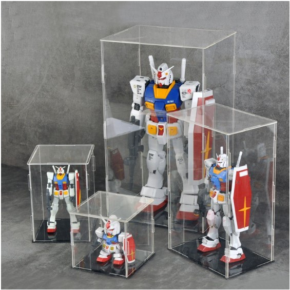 Dust-proof transparent Mica box for product display, model and statue ...
