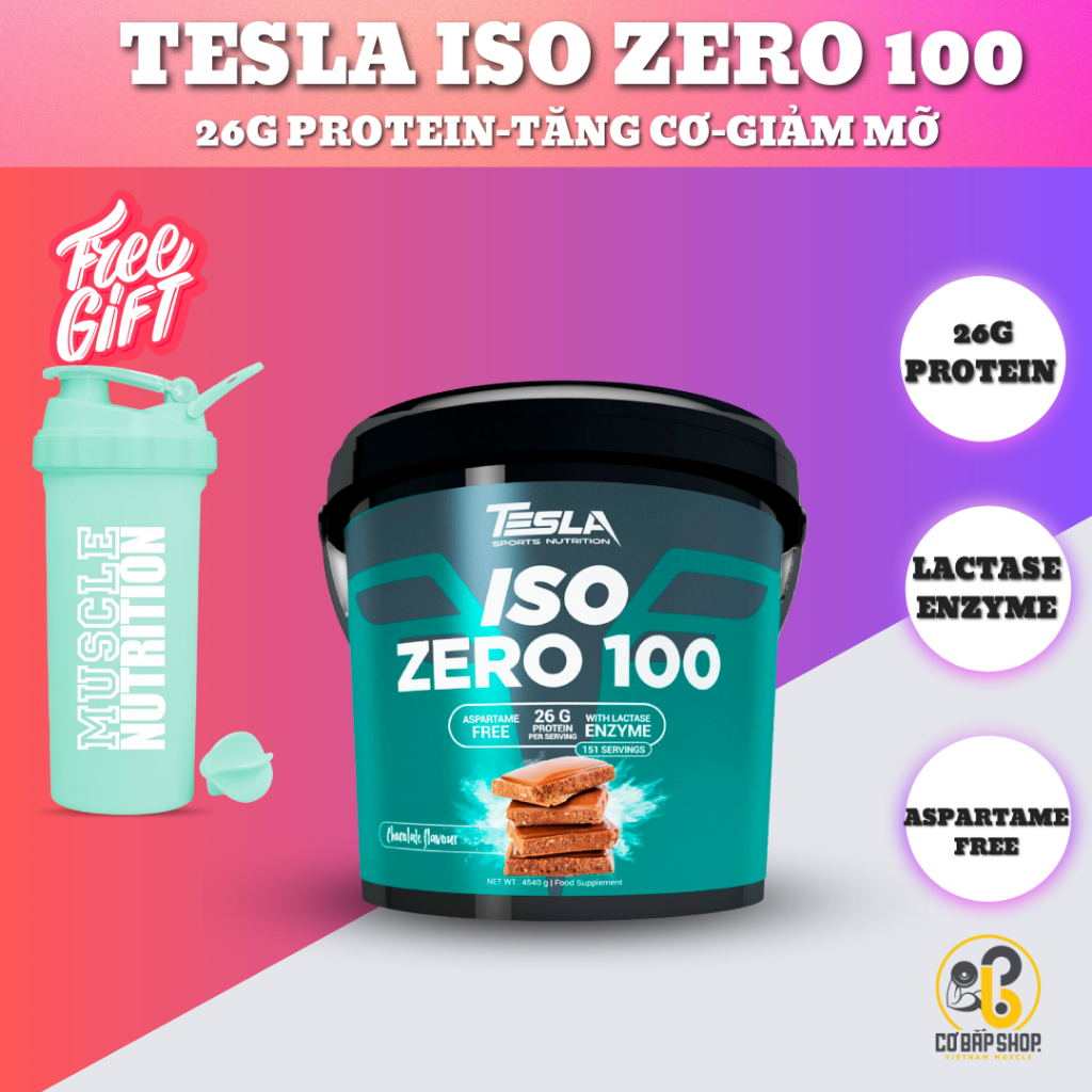 Tesla ISO ZERO 100 - Pure WHEY PROTEIN Formula - 4.5KG Big Carton (151 ...