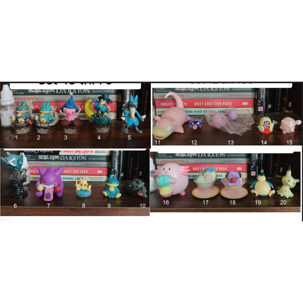 Genuine Pokemon Lucario Snorlax Gengar Slowpoke Shellder Jigglypuff ...