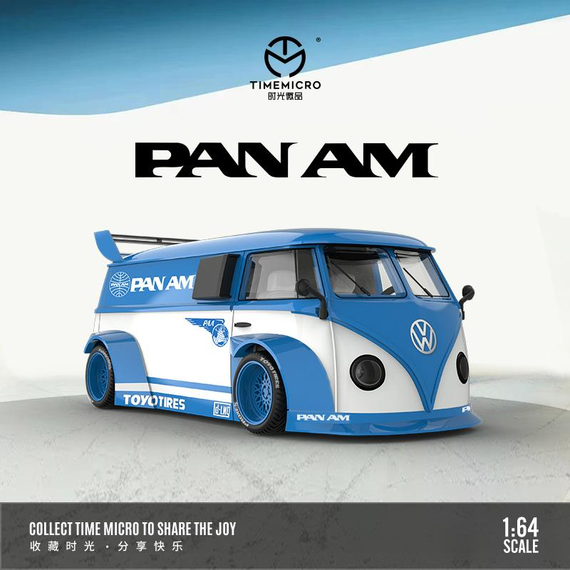1:64 TIME MICRO MODEL - Volkswagen T1 Van PAN AM Livery (Figure ...