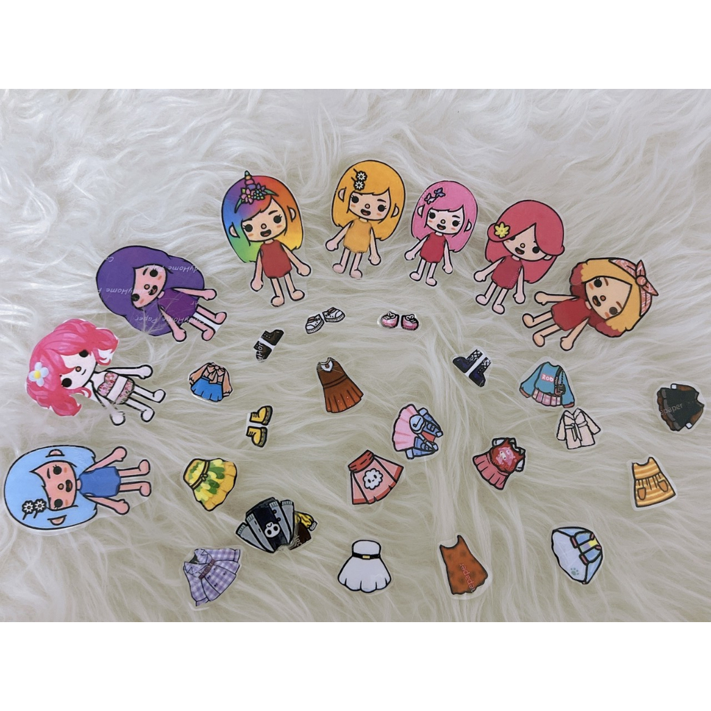 Random Combo 8 Paper Doll With 16 Random Happyfunny Clothes | Shopee ...