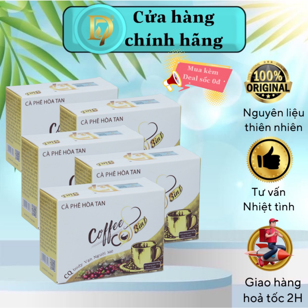 Combo of 5 boxes of coffee to support CQ Slim 3in1 body shape. Cafe CQ ...