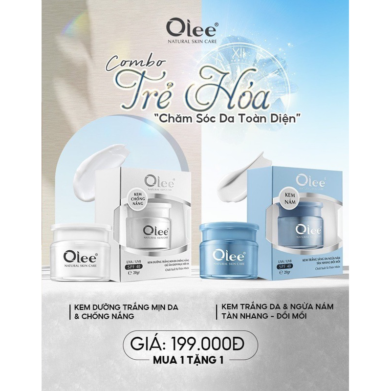 Olee day and night whitening cream (1 blue box + 1 white box) | Shopee ...
