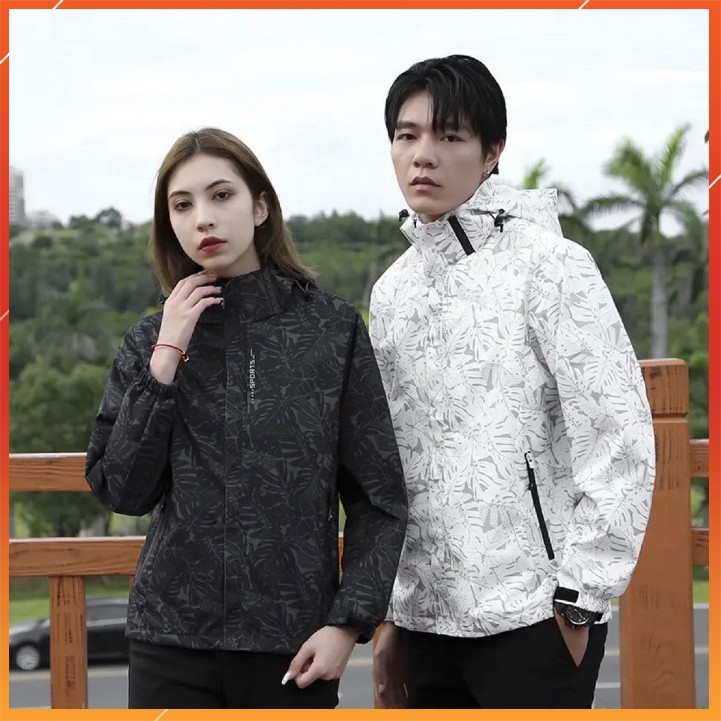 Men's and Women's WindJacket with 2-Layer Waterproof Pattern Print ...