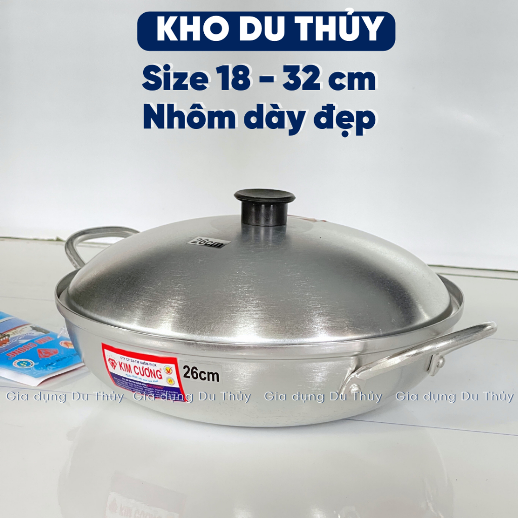 High quality thick aluminum pan with Diamond brand lid, small size, large size 18-32 cm - MIKI ...