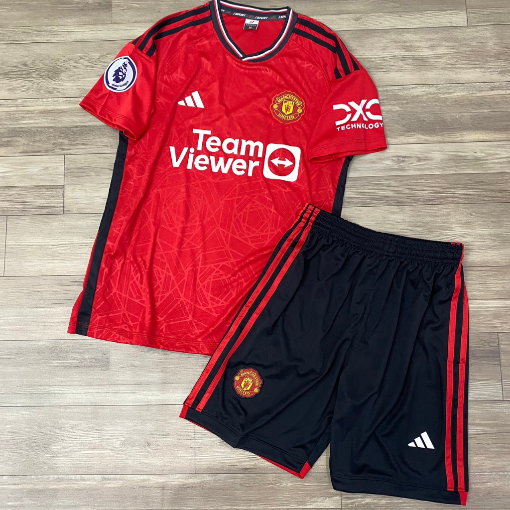 Official Red MU Home Kit 2024 JP-FLG | Shopee Singapore