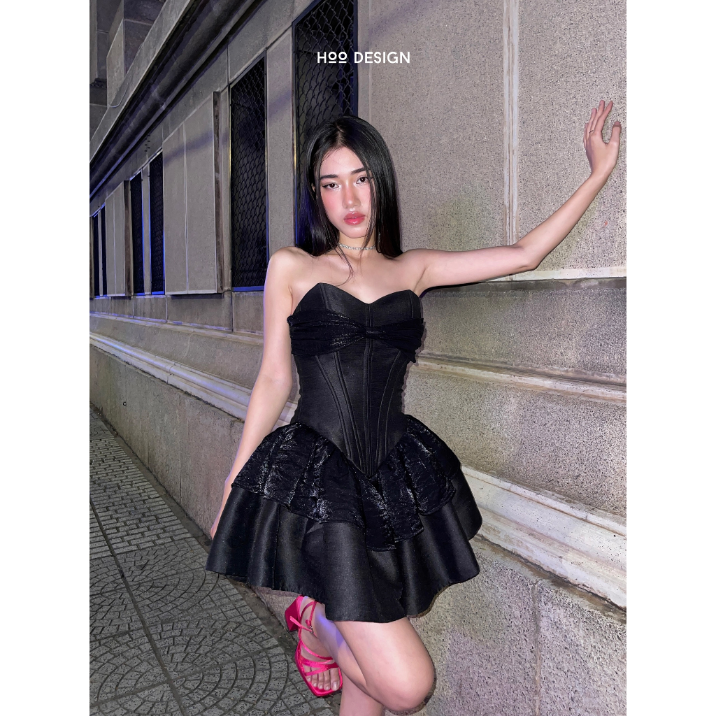 Floating Corset DESIGN Strapless Dress - HOO DESIGN | Shopee Singapore