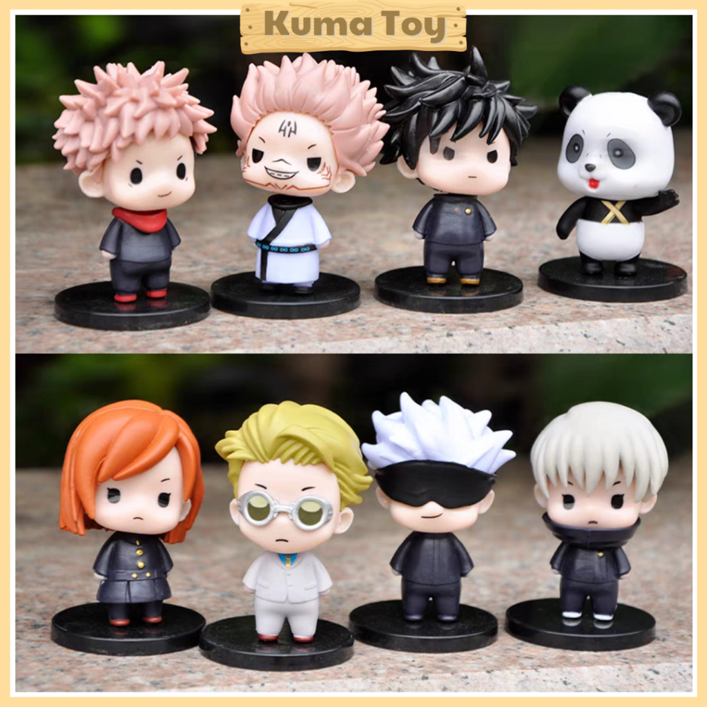 Jujutsu Kaisen chibi war spell model Set with characters Gojo, Itadori ...