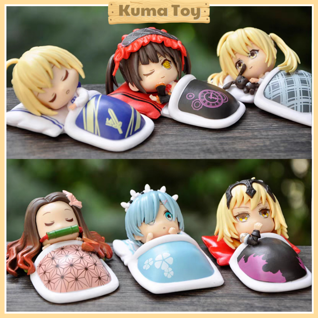 Female anime waifu model Kurumi, Nezuko, Saber, Rem, Sora - Premium ...