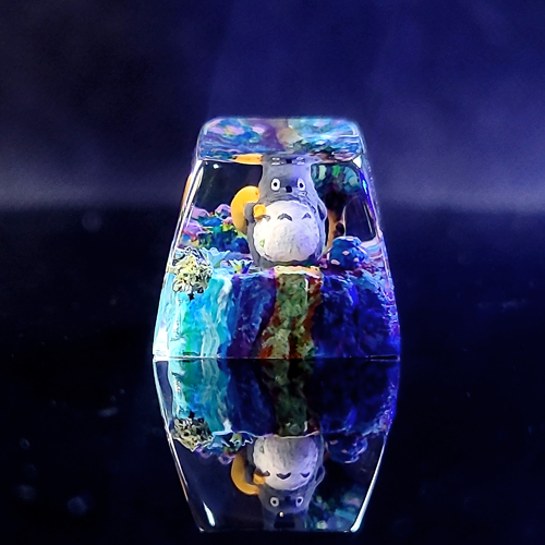 Totoro keycap, anime keycap, totoro Mechanical Keyboard Button, artisan ...