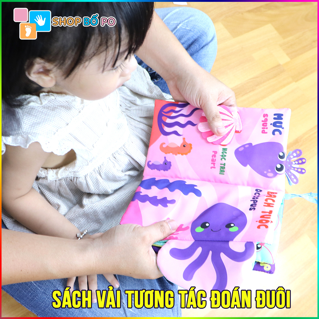 Cloth books for children - Tail guessing cloth books with many topics ...
