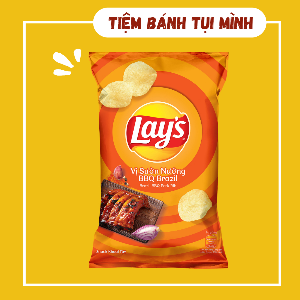 Lays Potato Snack Brazilian BBQ rib flavor, snacks | Shopee Singapore