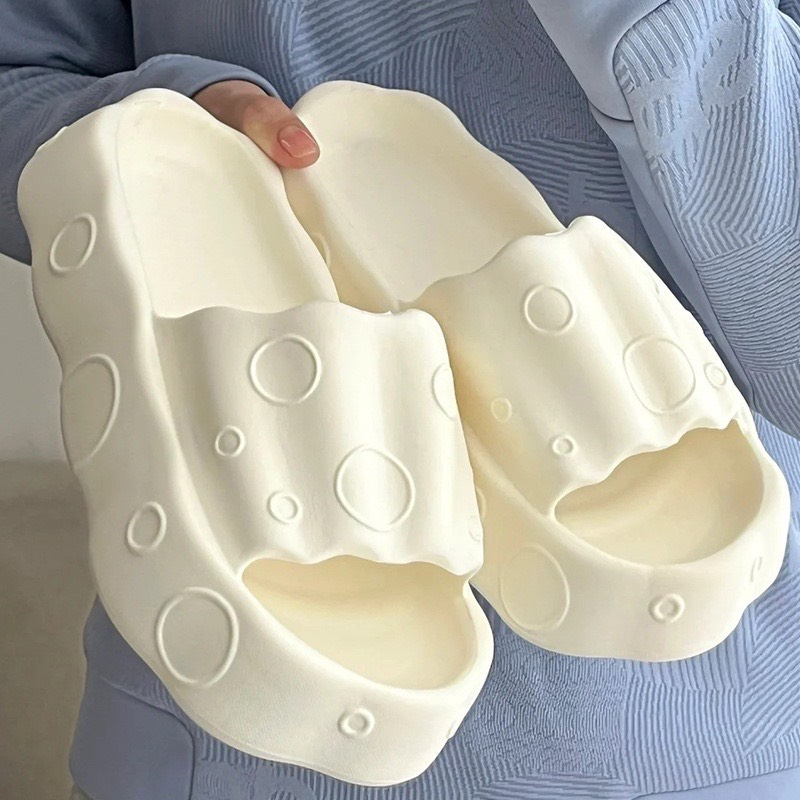 Platform Slippers With Sponge Bubble Pattern For Men And Women Super ...