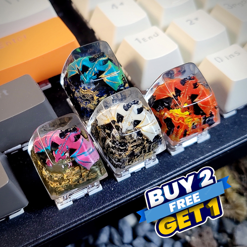 Dragon keycap, European dragon Mechanical Keyboard Button, dragon game ...
