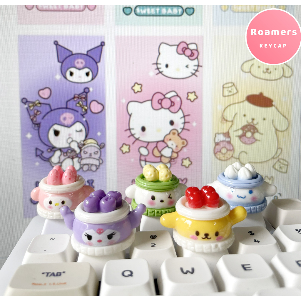 Super Rare Sanrio Cake PBT Mechanical Keyboard Button Kuromi ...