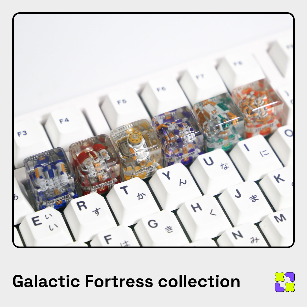 Keycap Artisan Mechanical Keyboard XULU Galactic Fortress Color Stands ...