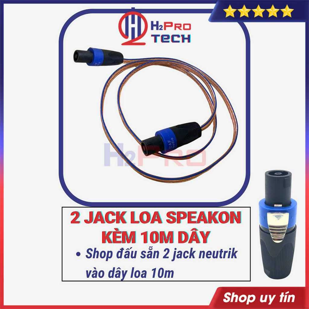 2 Neutrik Speakon Speaker Jacks with 10M Audio Wire, Full Speaker Jack ...