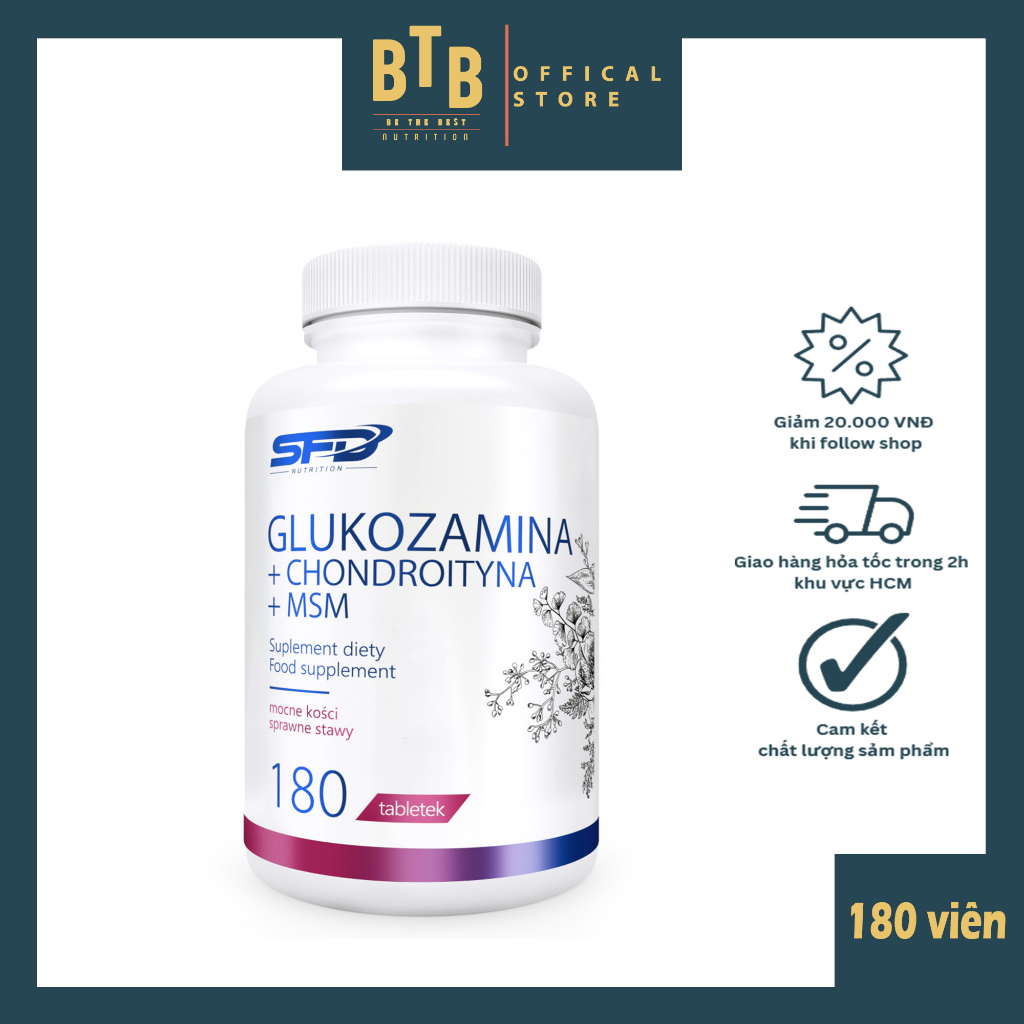 Sfd Nutrition GLUCOZAMINA glucosamine pills + CHONDRITYNA + MSN 180 ...
