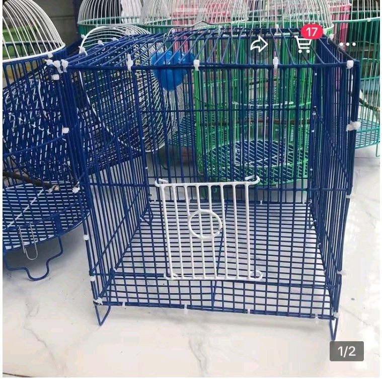 Small square plastic cage for raising birds, squirrels, and white mice ...