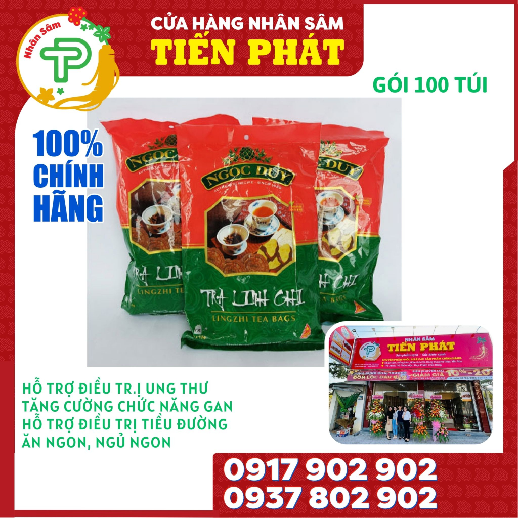 Combo of 5 packs of Premium Da Lat Red Ganoderma Tea (Package of 100 ...