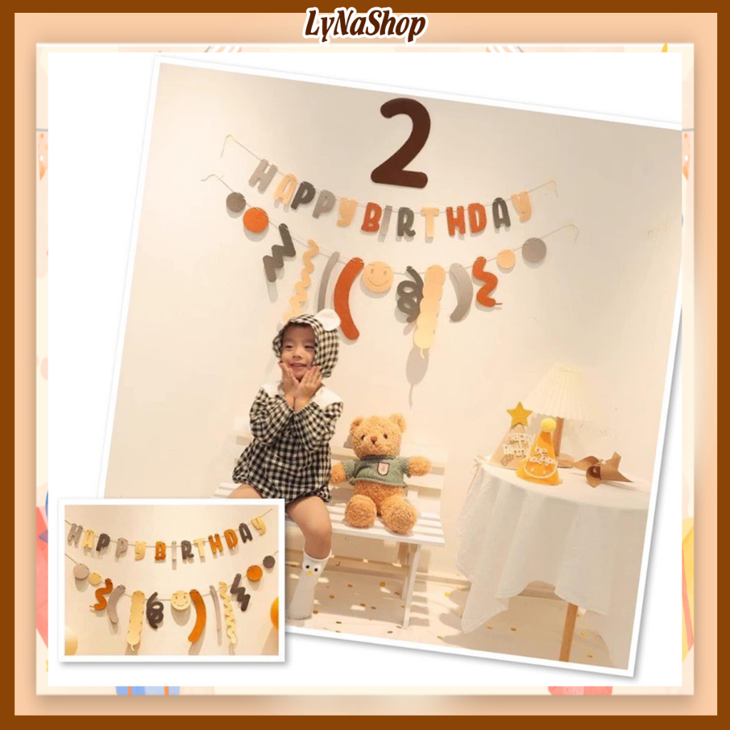 Happy Birthday string - paper (with pattern) - Birthday decoration ...