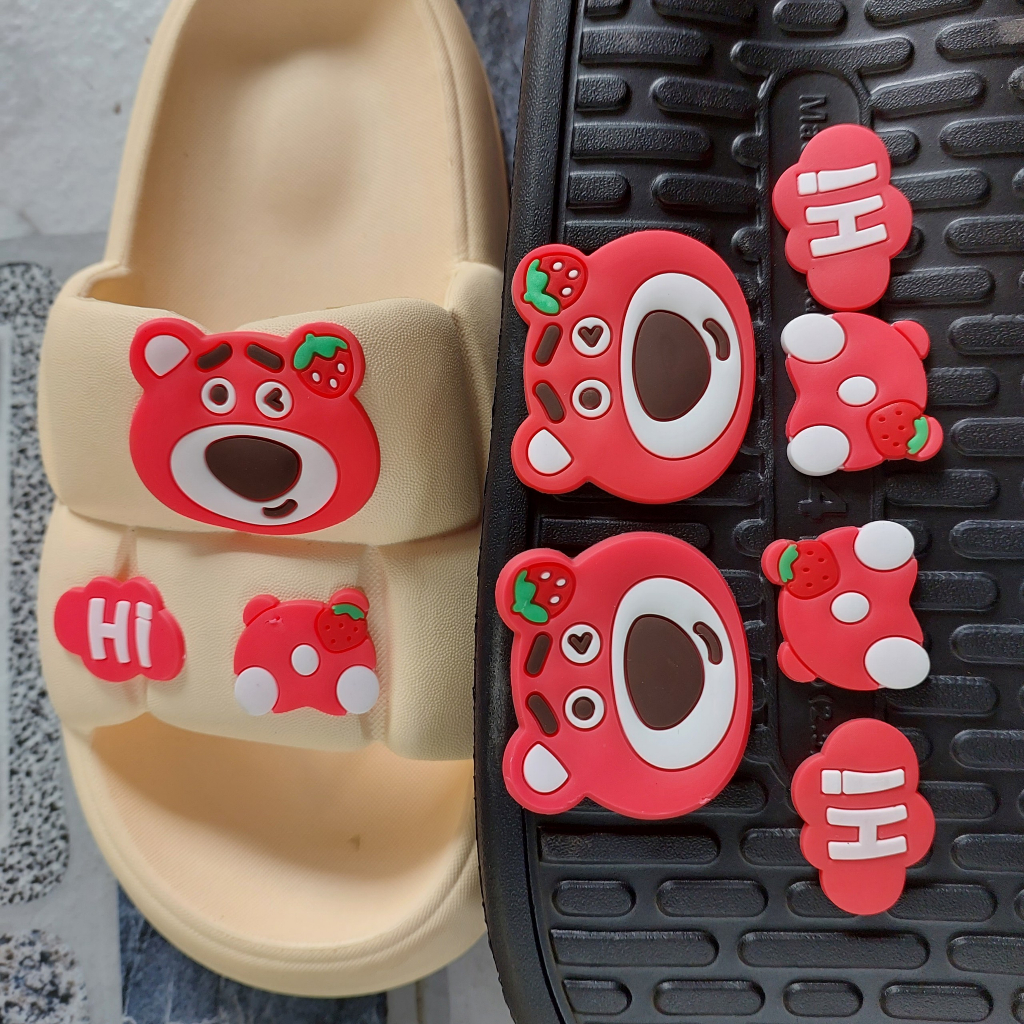 6-piece Strawberry Bear Slipper Stick Set, 6-piece Rick Cloud Figure ...