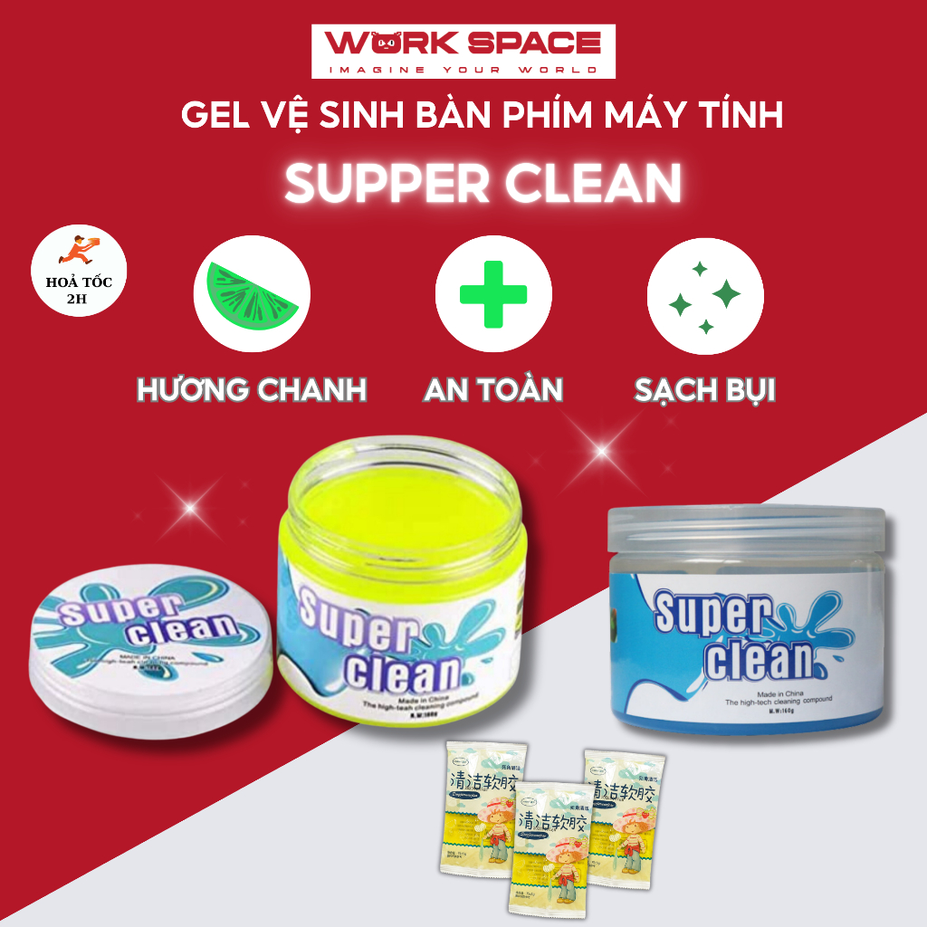 Computer Cleaning Gel, slime Super Clean Lemon Flavor Cleaning Computer ...