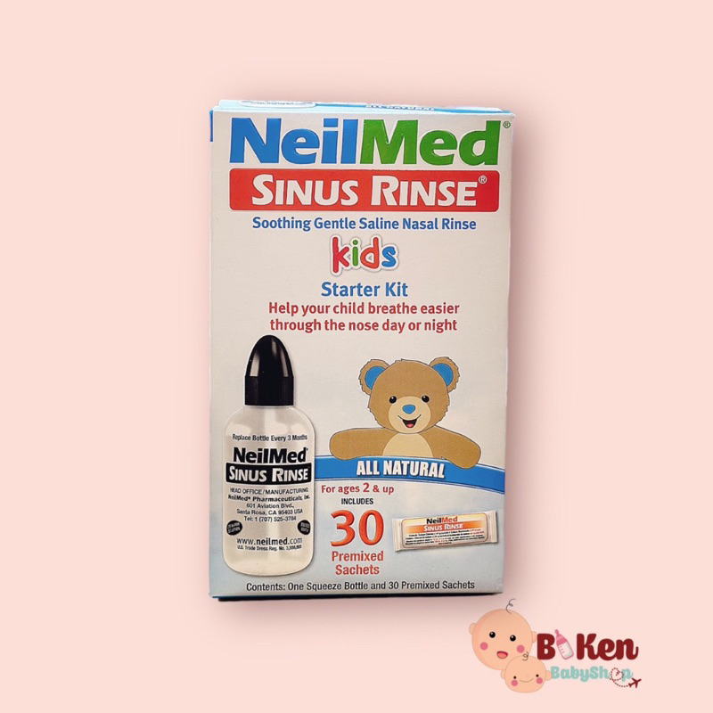 Neilmed Kid nasal wash bottle Set with 30 sachets of salt | Shopee ...